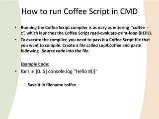 Coffeescript installation | PPT