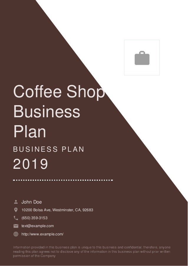 Coffee Shop Business Plan Example Coffee Shop Business Plan Example