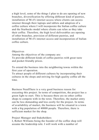 Coffee ShopCommunication Management PlanA. General Informati.docx