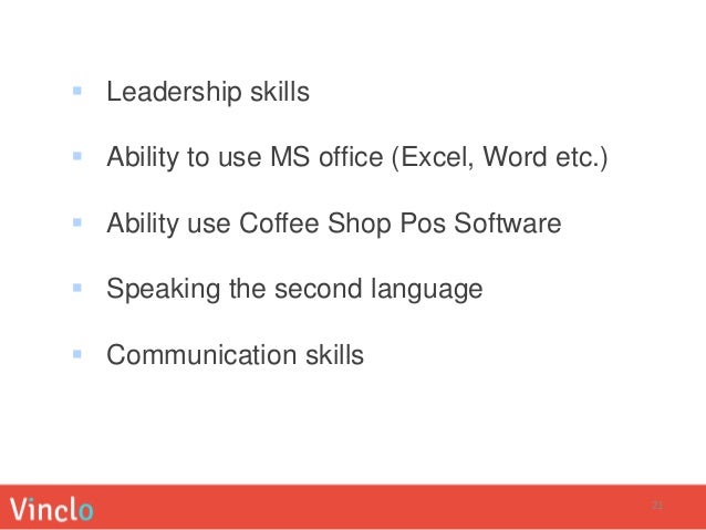 Coffee shop manager job description, duties, salary Coffee shop manager job description, duties, salary