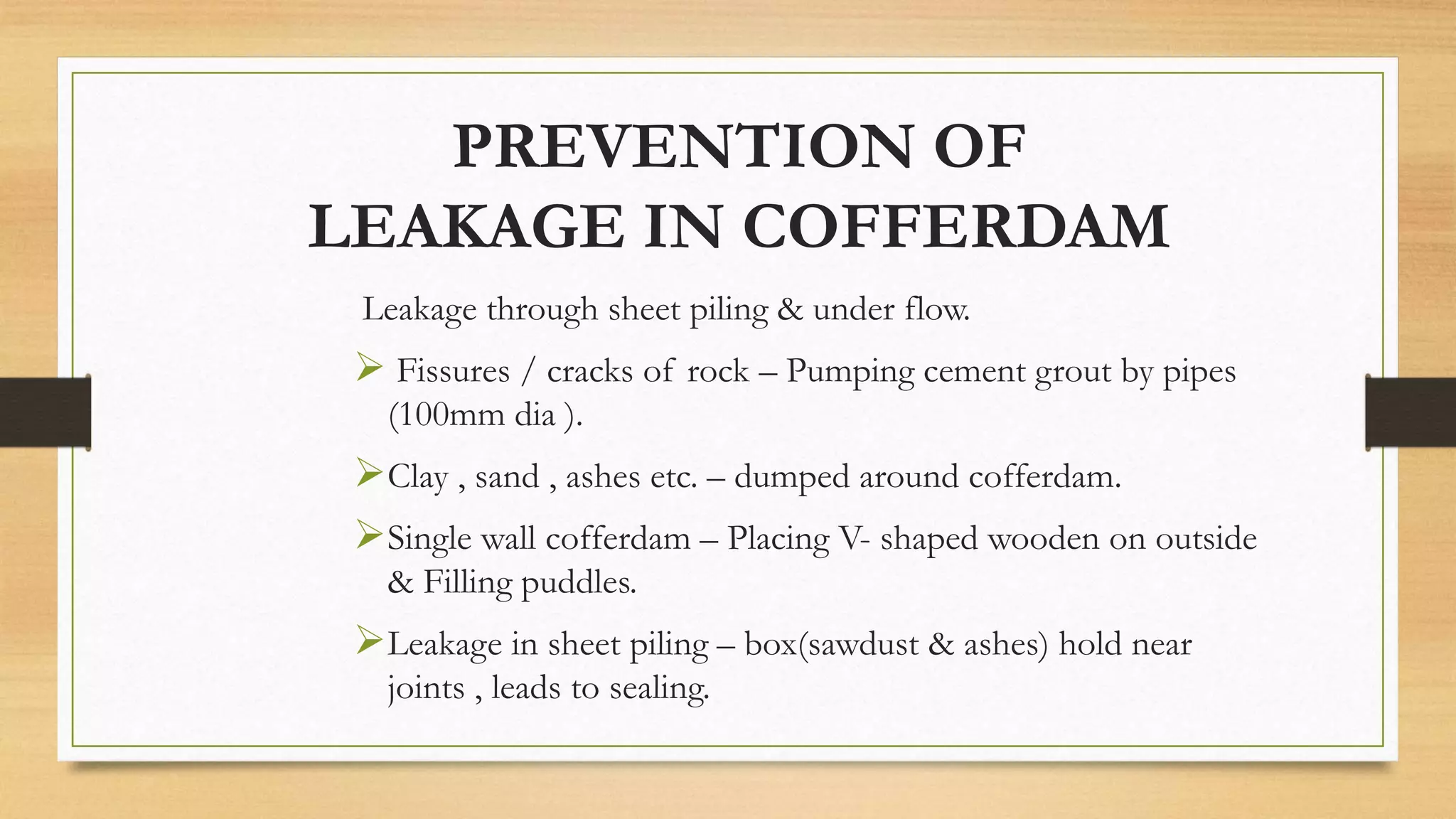 Cofferdam | PPTX