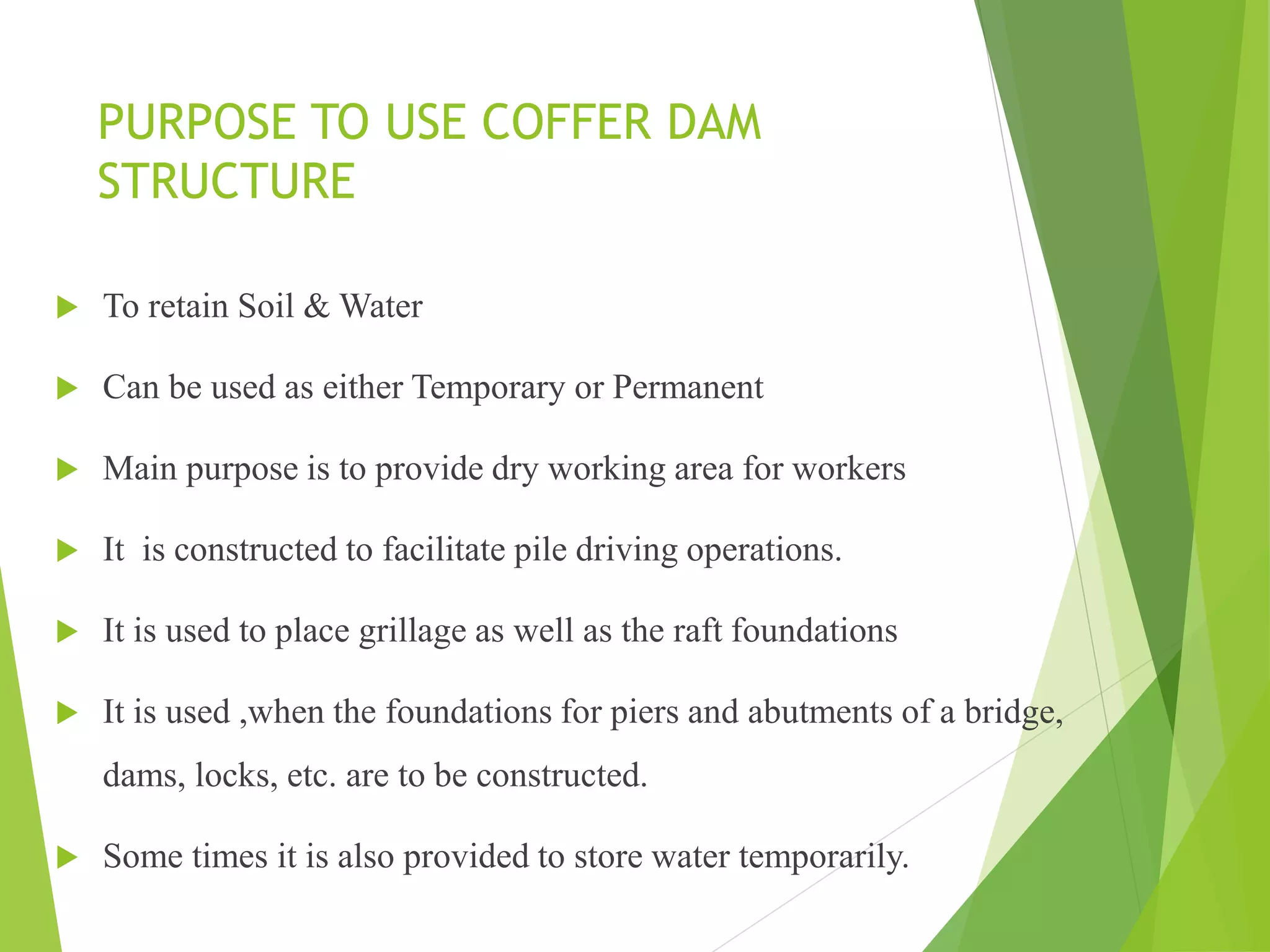 Coffer dam and its type | PPTX