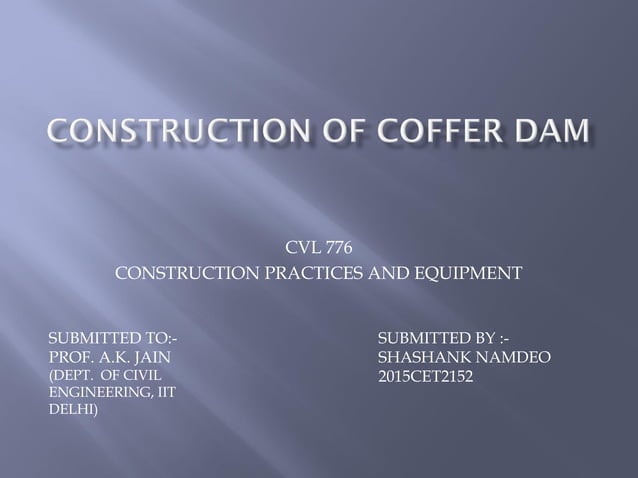 Cofferdam | PPT