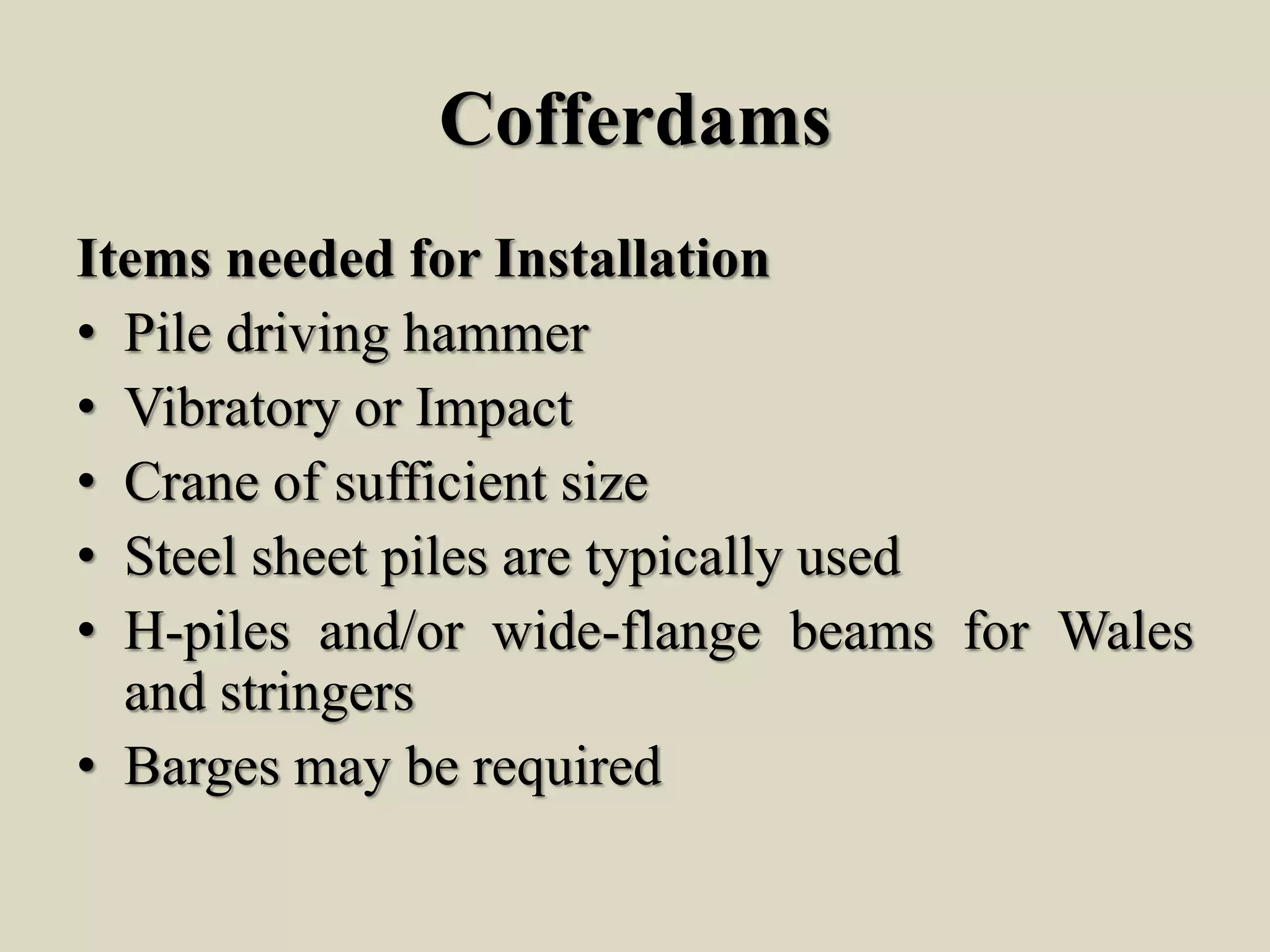 Cofferdams | PPTX