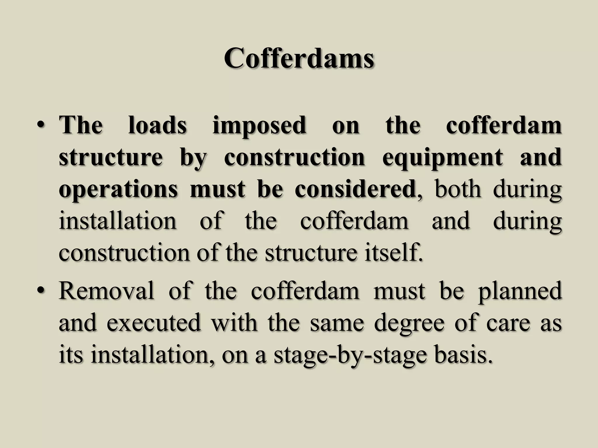 Cofferdams | PPTX