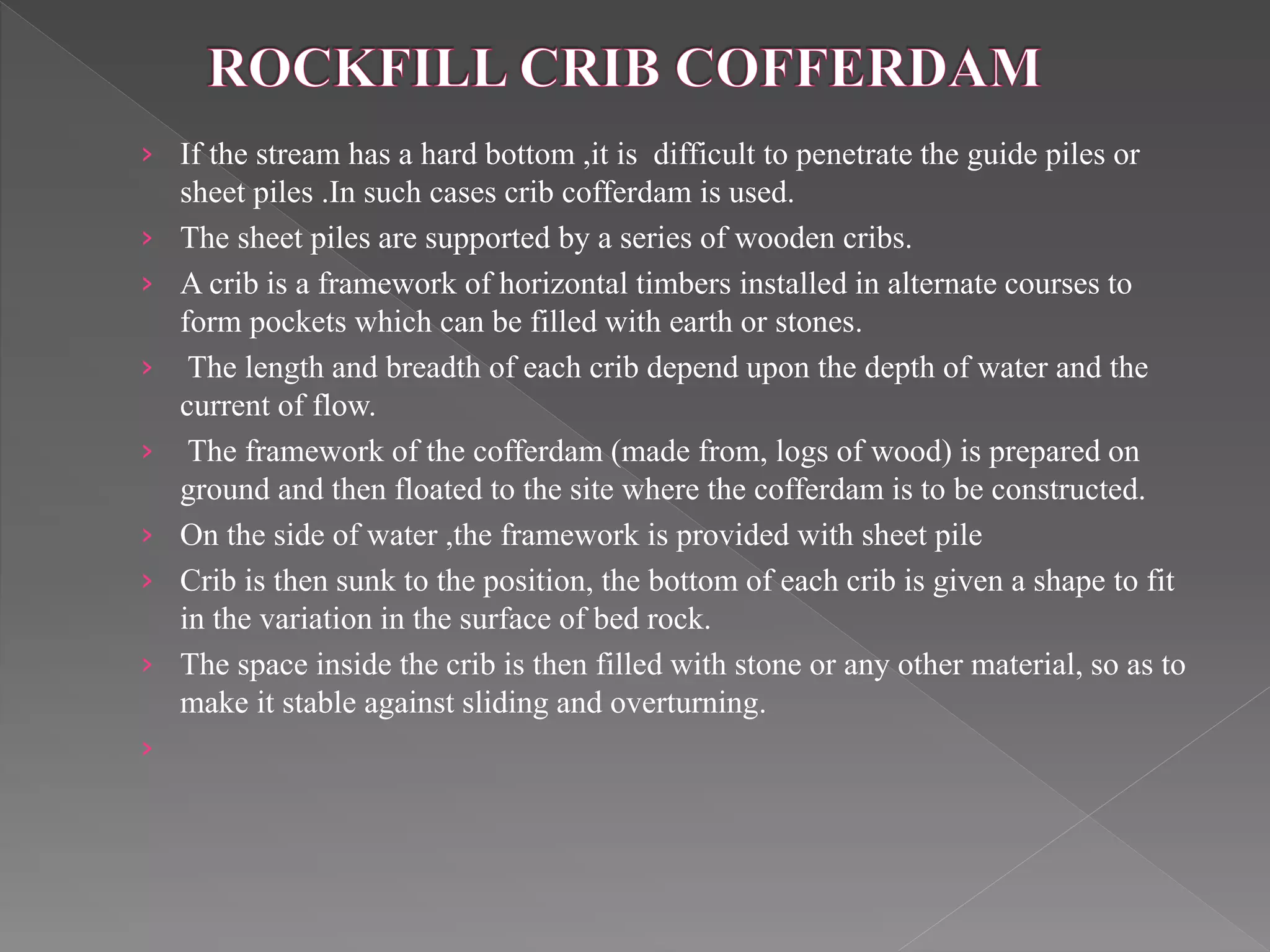 Coffer dams types | PPTX