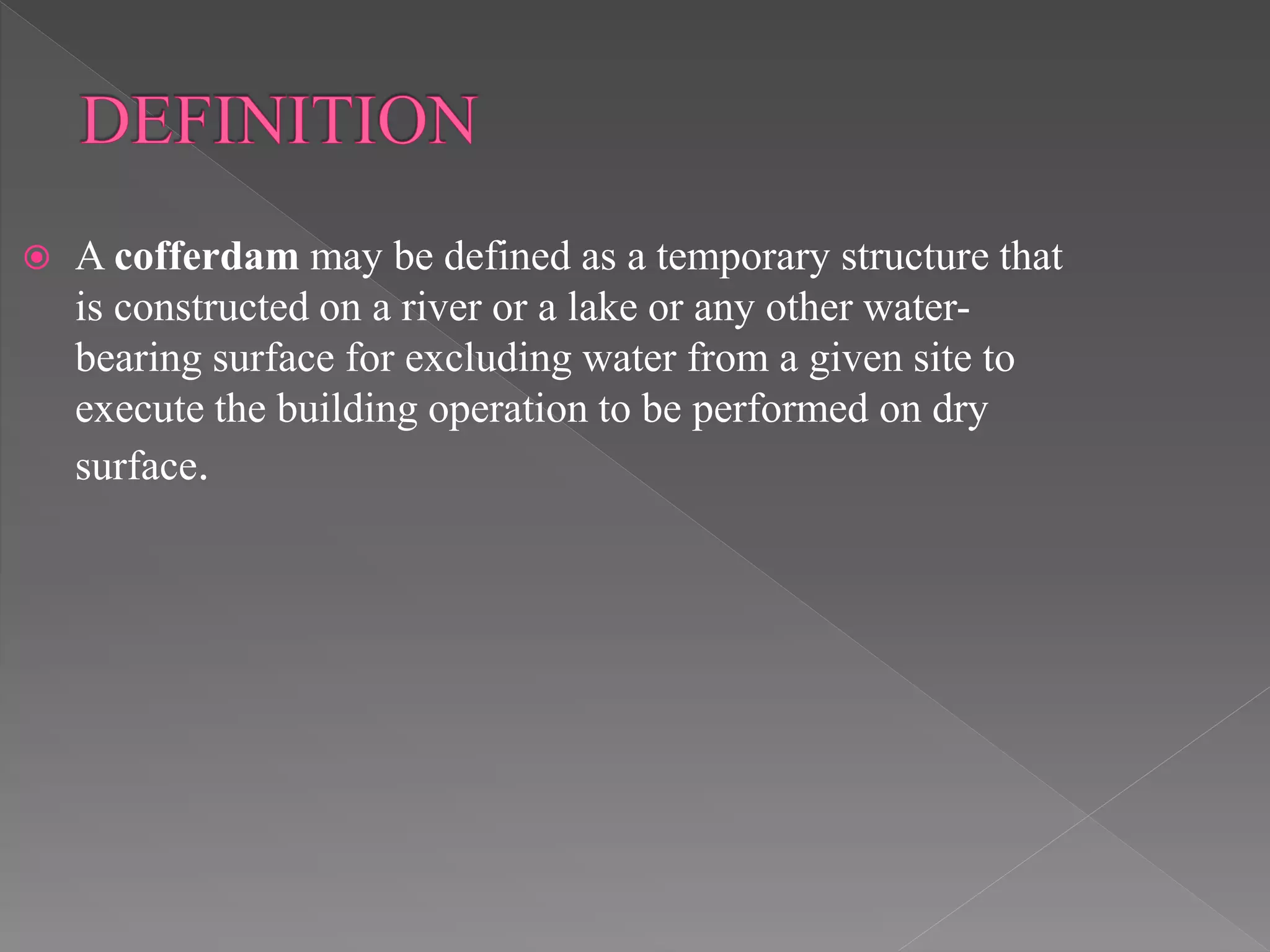 Coffer dams types | PPTX
