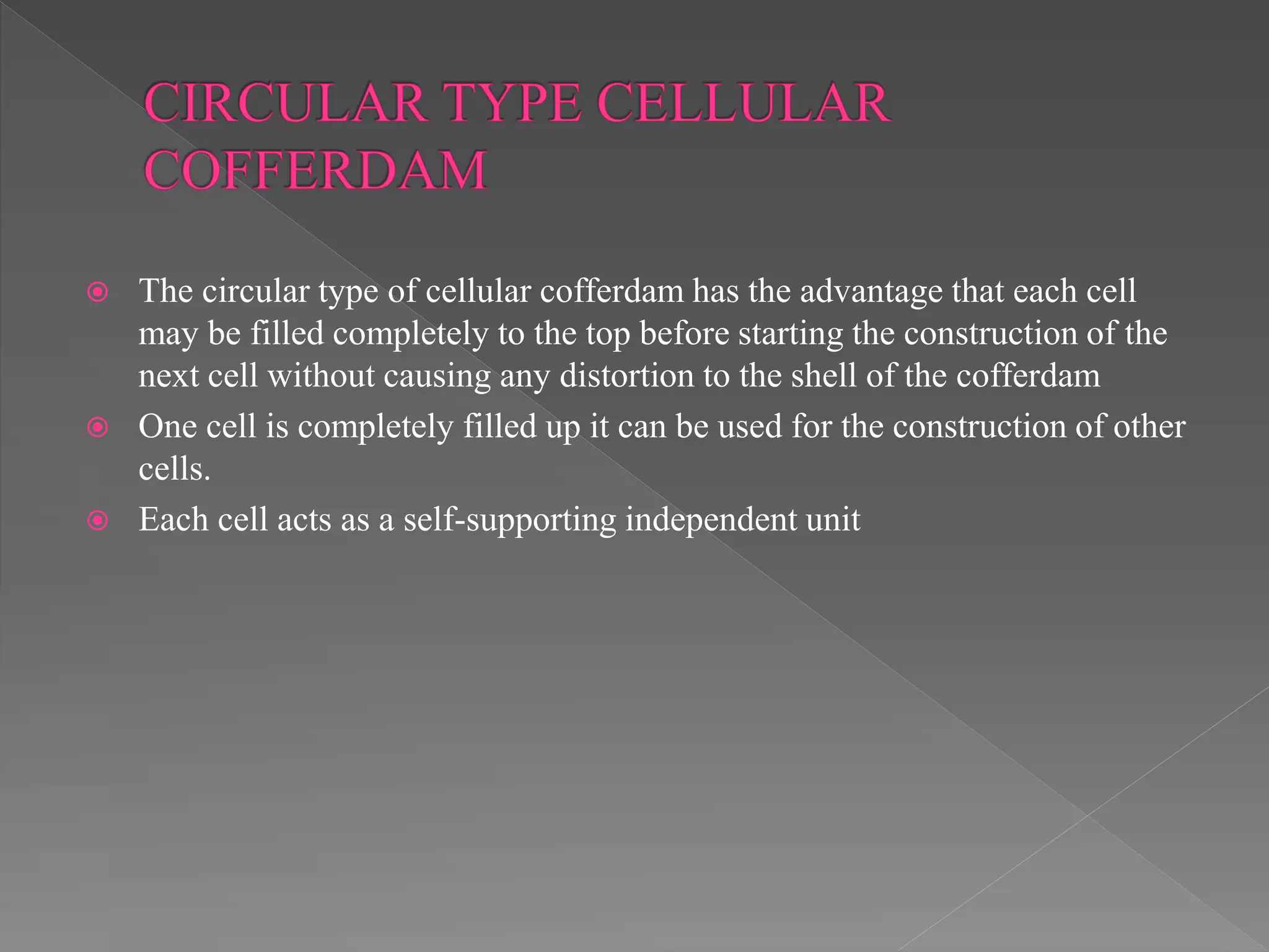 Coffer dams types | PPTX