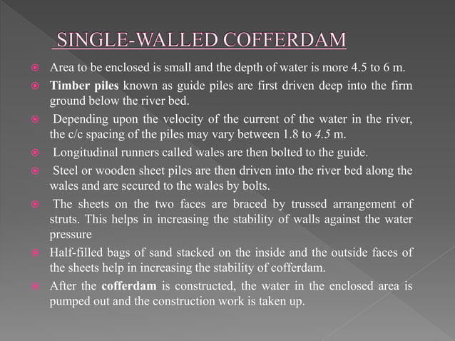 Coffer dams types | PPT
