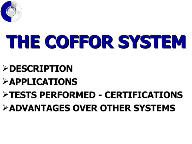 COFFOR CONSTRUCTION SYSTEM | PPS