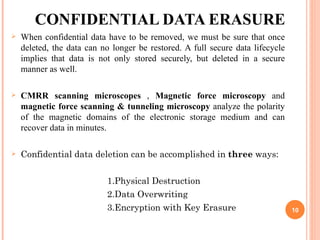 Cofidential data storage and deletion 2003 (2) | PPT