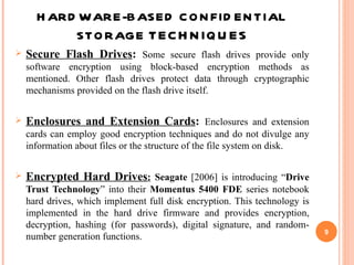 Cofidential data storage and deletion 2003 (2) | PPT