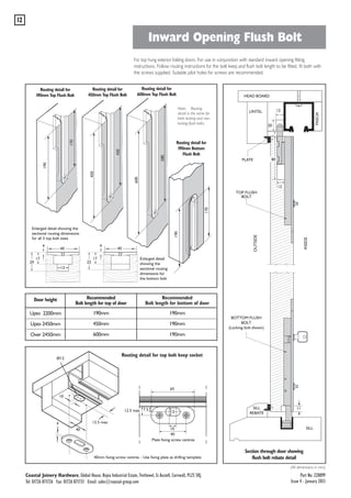 CoFold Non-Mortice Sliding Folding Door Gear Installation Instructions ...