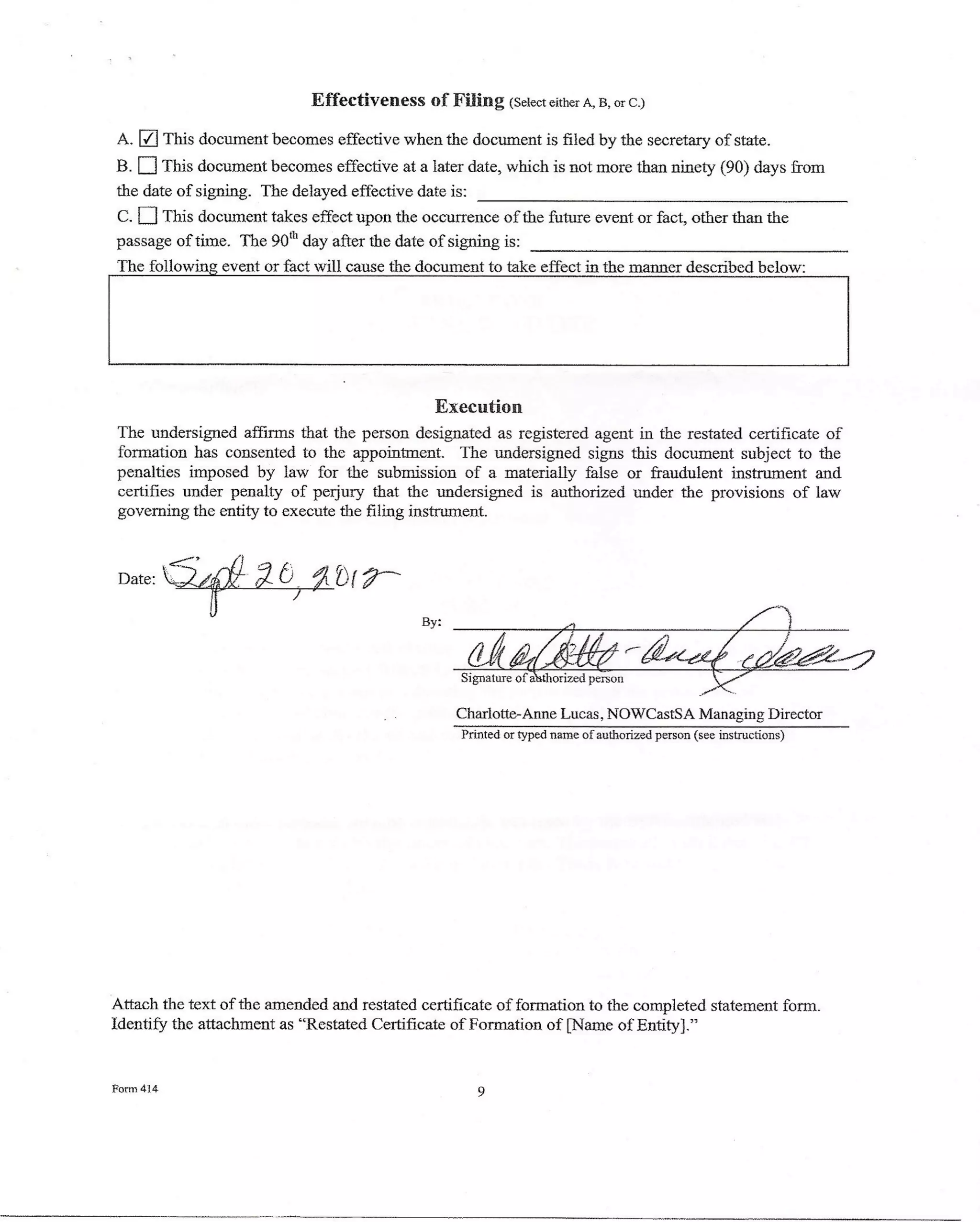 Certificate of Formation | PDF