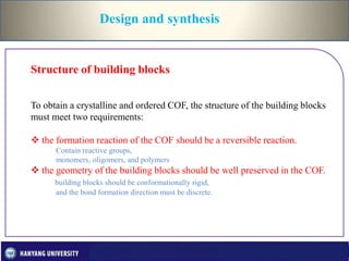 Covalant Organic Frameworks | PPTX