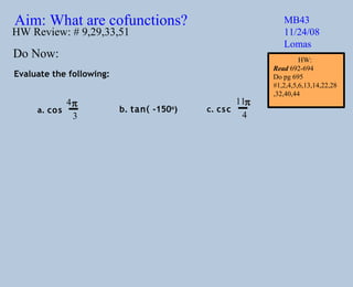 Cofunctions | PPT