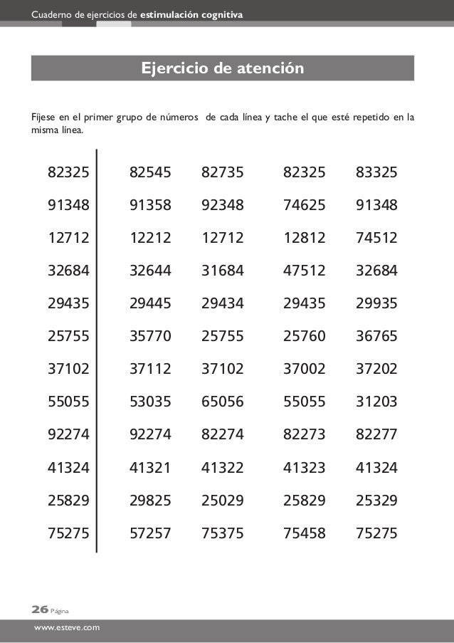 Cuaderno de ejercicios de estimulación cognitiva - Inicial