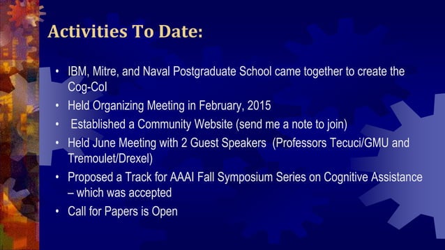 Cog coi for csig 072315 | PPT