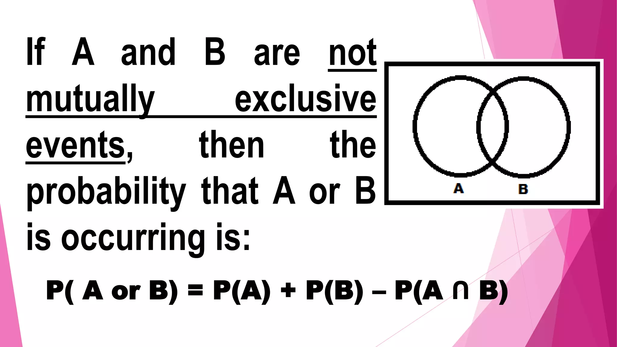 Probability of Union of Two events | PPTX