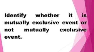 Probability of Union of Two events | PPTX
