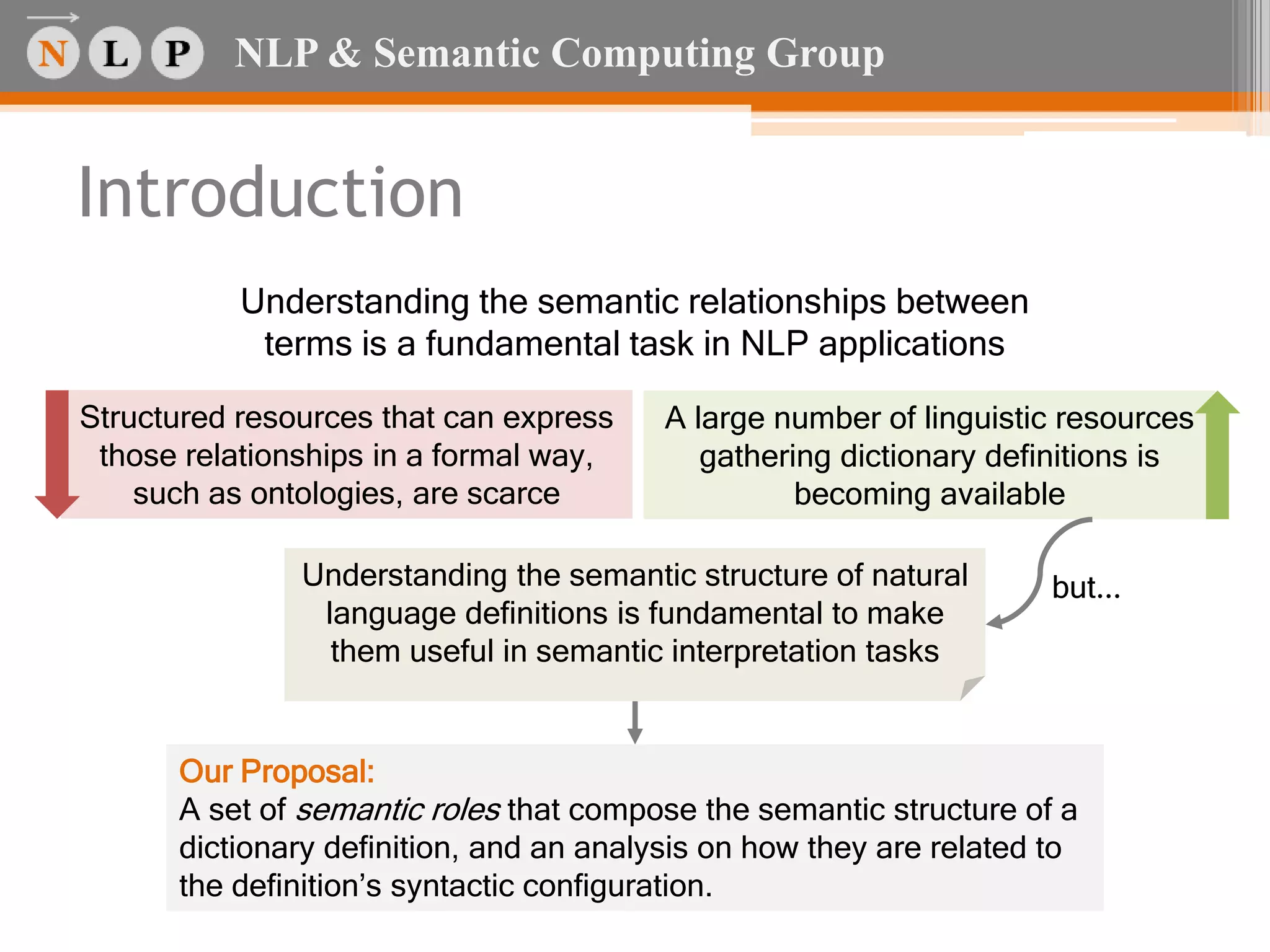 Categorization of Semantic Roles for Dictionary Definitions | PPTX | Computing | Technology ...