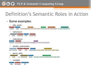 Categorization of Semantic Roles for Dictionary Definitions | PPTX ...