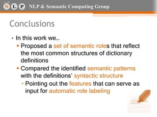 Categorization of Semantic Roles for Dictionary Definitions | PPTX | Computing | Technology ...