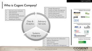 Cogent Company.03312014 | PDF | Sales | Business