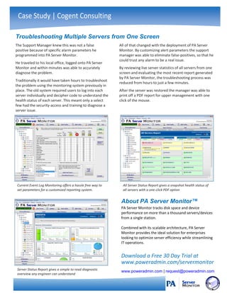 Cogent Consutlting Case Study | PDF | Computing | Technology & Computing