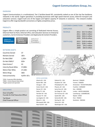 Cogent fact sheet | PDF