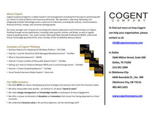 Cogent overview | PDF