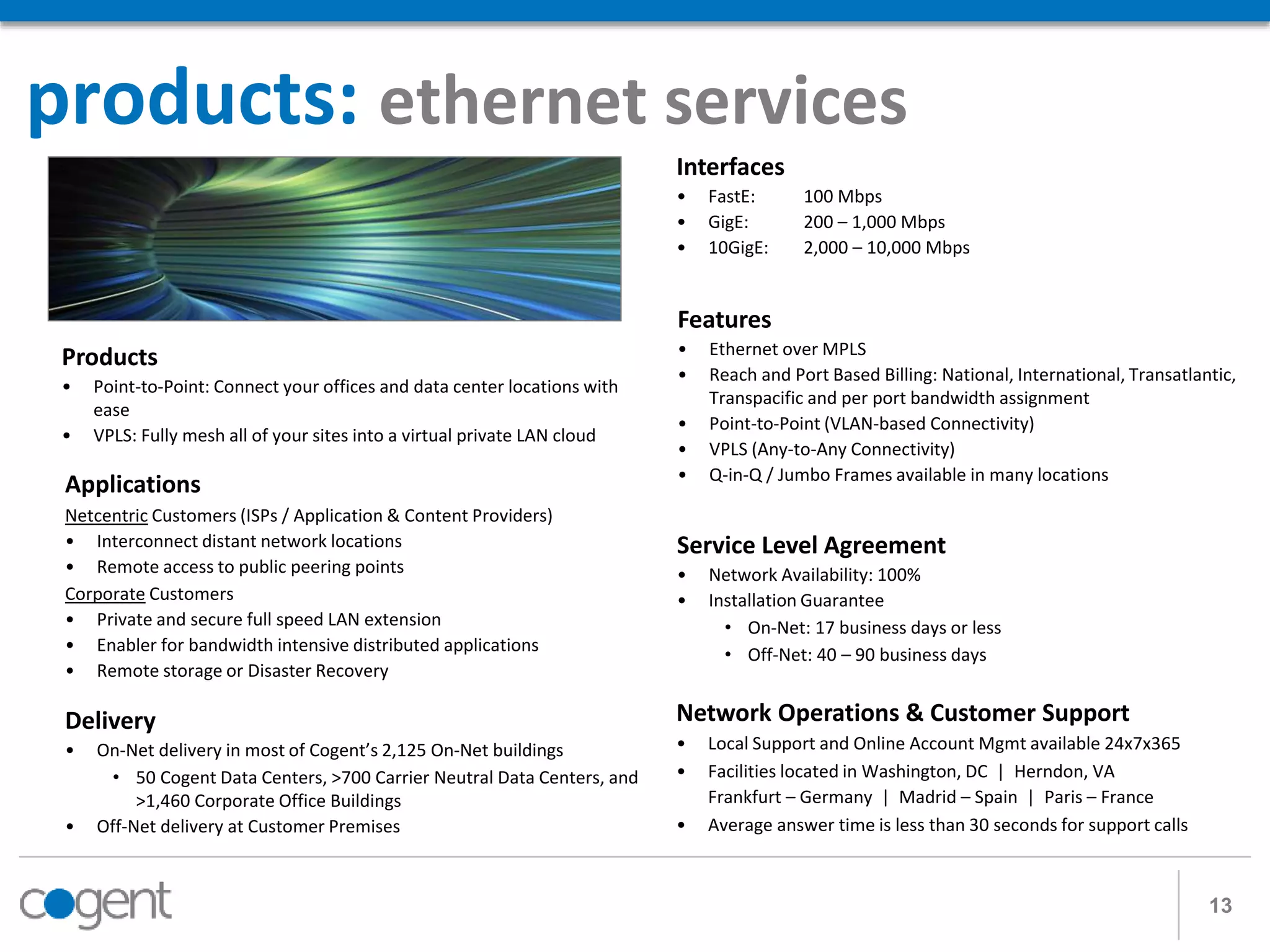 Cogent Communications - Presentation | PPT