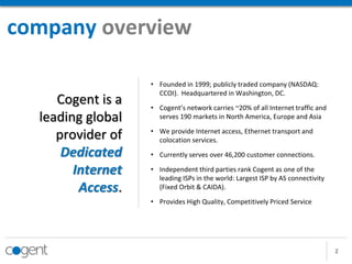 Cogent Communications - Presentation | PPTX