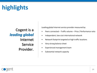 Cogent Communications - Presentation | PPTX