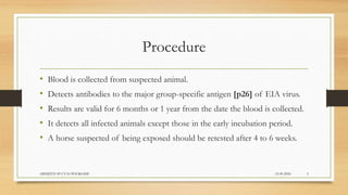 Coggins test | PPTX | Infectious Diseases | Diseases and Conditions
