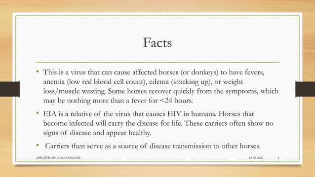 Coggins test | PPTX | Infectious Diseases | Diseases and Conditions