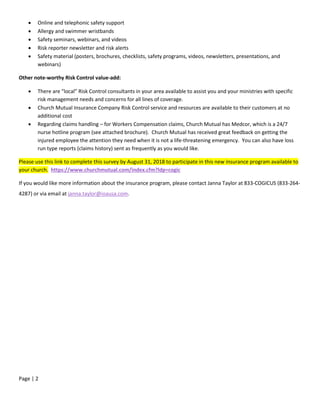 Cogic pastor letter aug 2018 | PDF