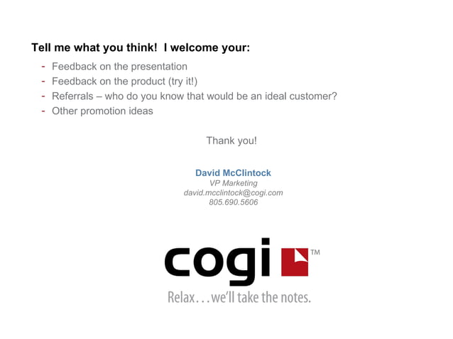 Cogi: Multiply your productivity by applying Conversation capture & transcript/note taking to ...