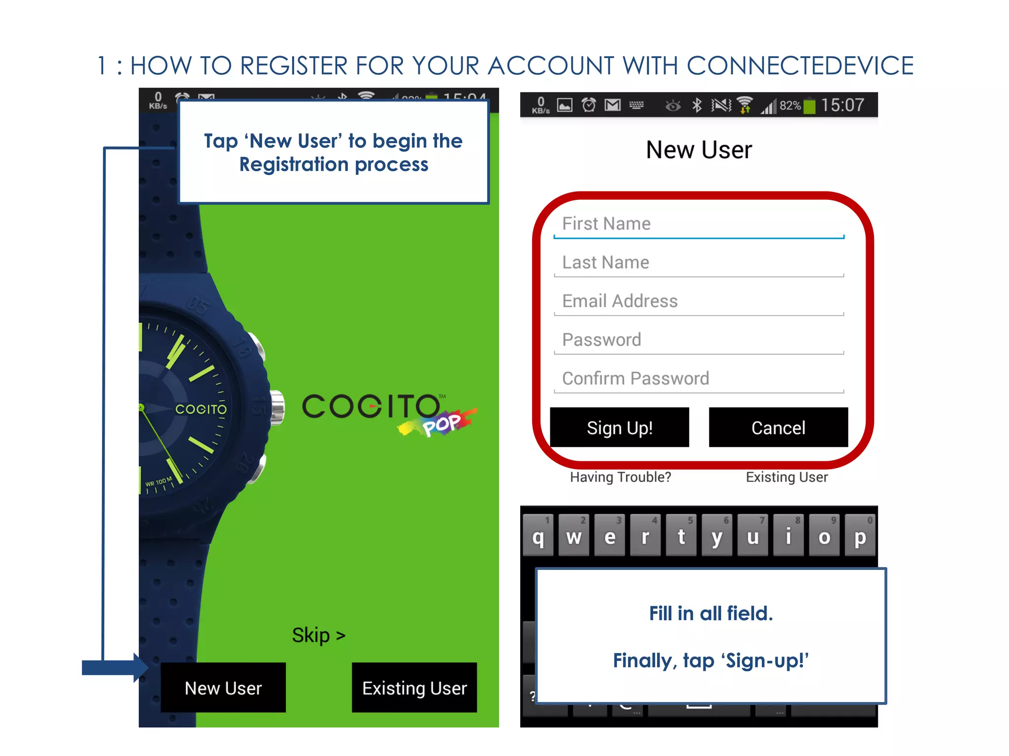 COGITO Pop Tutorial (Android) | PDF | Operating Systems | Computer Software and Applications