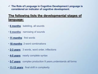 Cognitive development of childhood | PPT