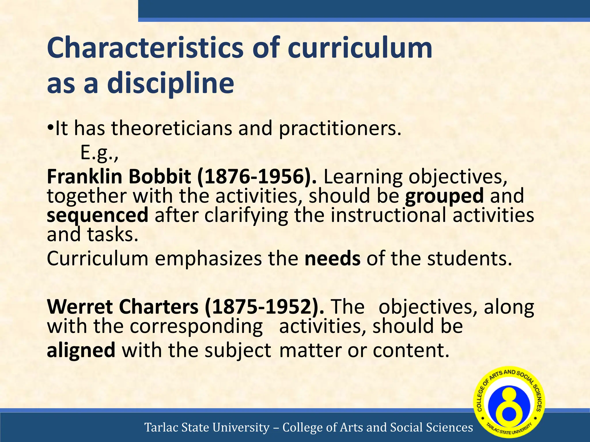 Cognate 6 Unit 1 - Curriculum Development | PDF