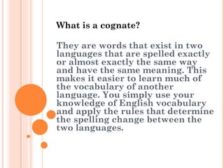 Cognates | PPT