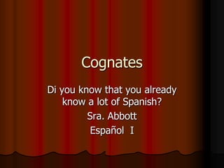 Cognates | PPT