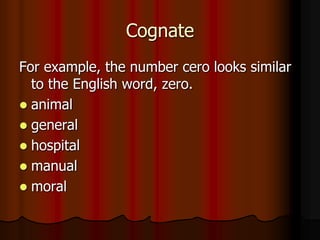 Cognates | PPT