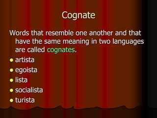 Cognates | PPT