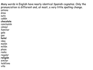 Cognates ed 627 | PPT