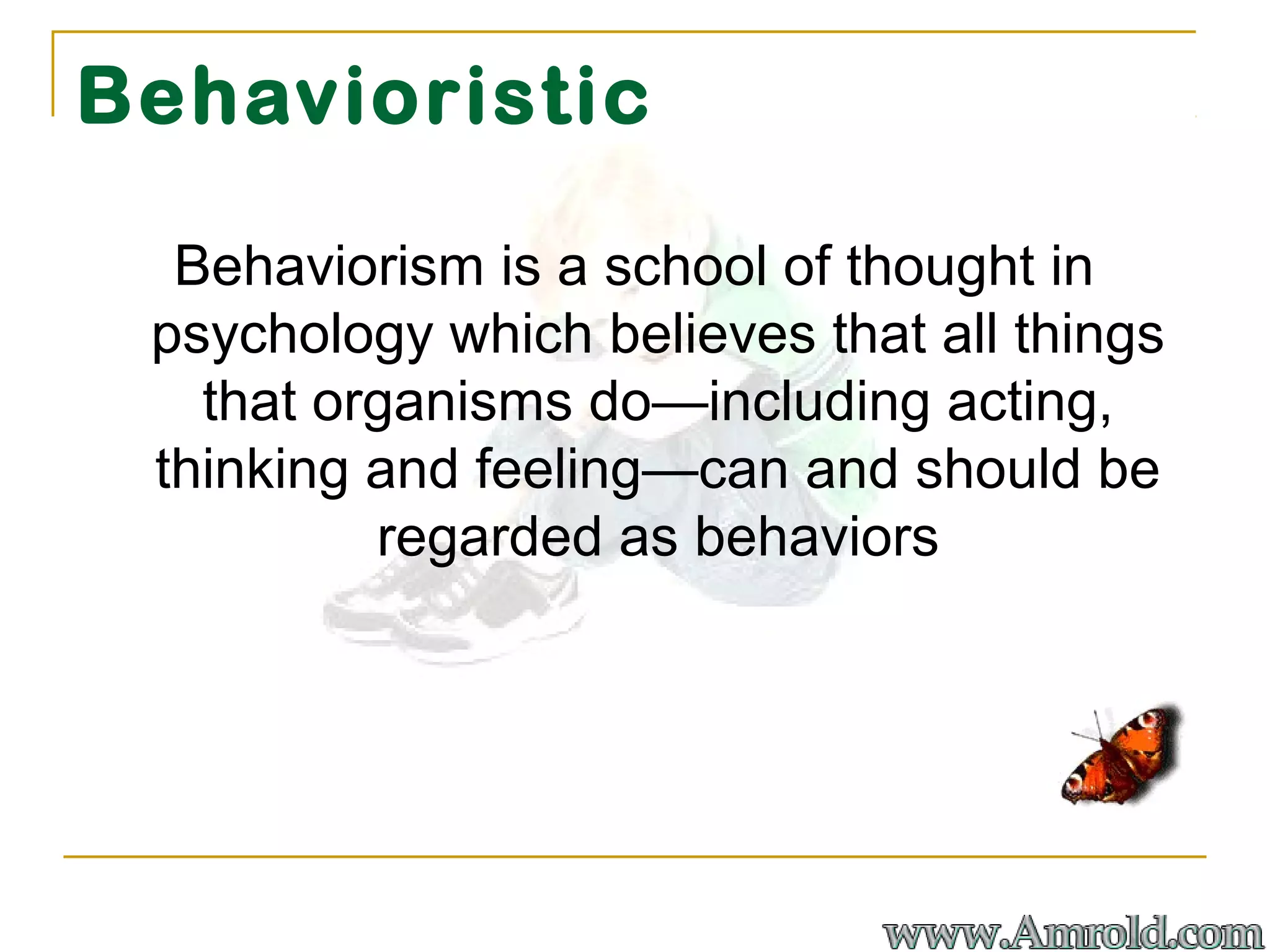Cognativeism vs behaviorism | PPS