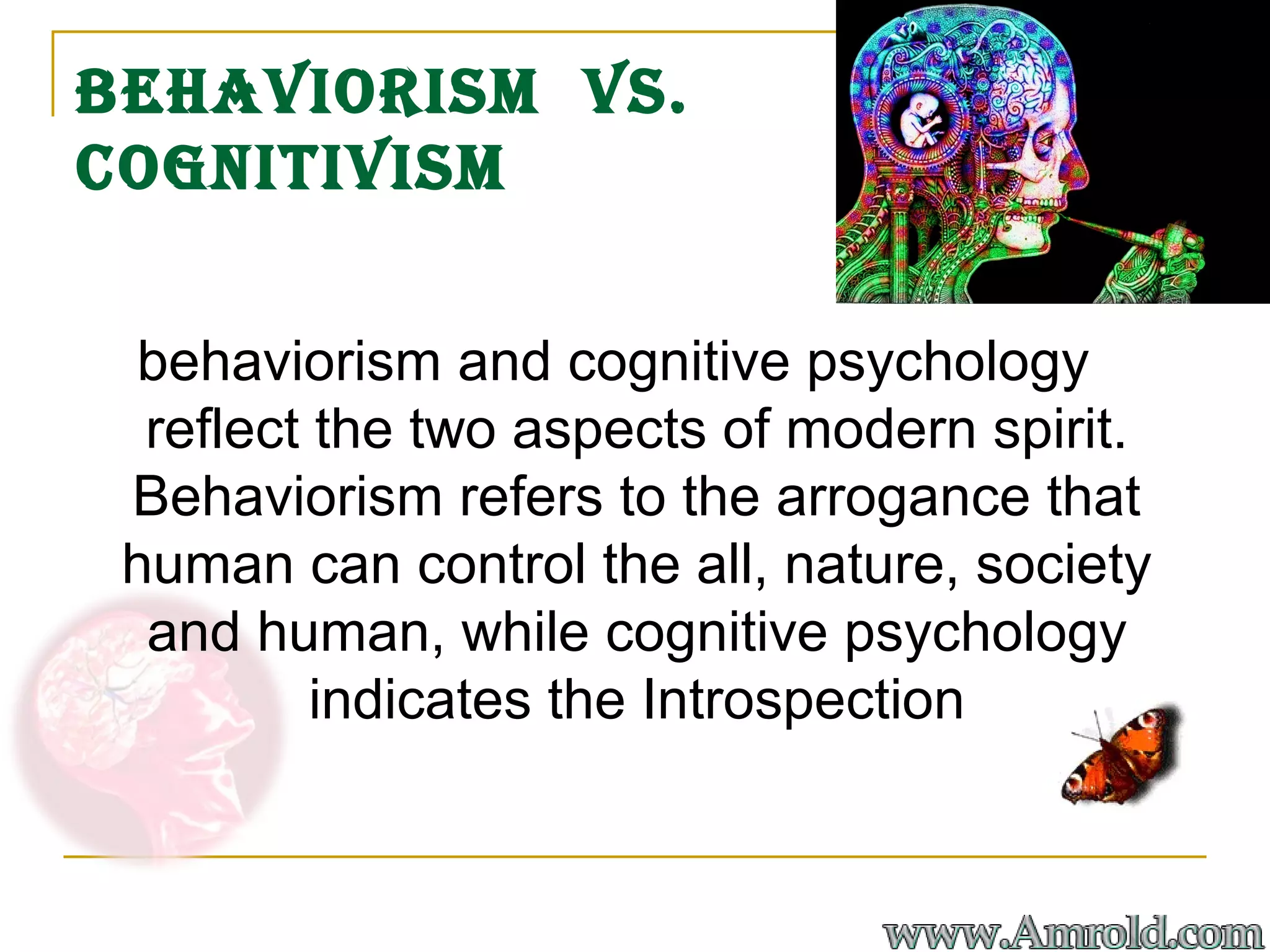 Cognativeism vs behaviorism | PPS