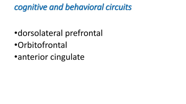 Cognitive circuits in neurology | PPTX