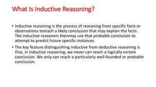 Deductive And Inductive Reasoning | PPTX